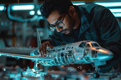 Premium Photo Indian Male Developer Creating Aircraft Model