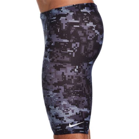 Nike Mens Hydrastrong Multi Print Jammer Iron Grey Aqua Swim