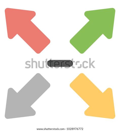 Image Compression Resizing Flat Icon Stock Vector Royalty Free