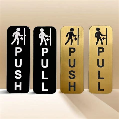 Acrylic Engrave Signage Push Pull Tolak Tarik Press Bell Office Door