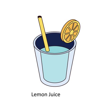 Lemon Juice Vector Isometric Icons Simple Stock Illustration Stock