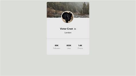 Codepen Profile Card Component