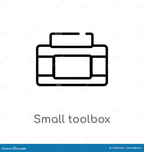 Outline Small Toolbox Vector Icon Isolated Black Simple Line Element Illustration From Fashion