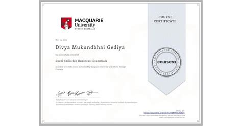 divya gediya on linkedin completion certificate for excel skills for