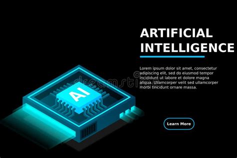 Artificial Intelligence Ai Web Banner Isometric Cloud Computing