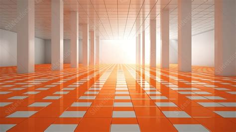 白いチェック柄を背景にした明るいオレンジ色の床の3dレンダリング Powerpoint の背景を無料でダウンロード Slidesdocs