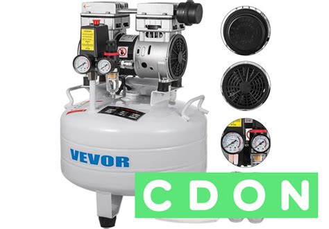 Vertikal luftkompressor 6,6 gallon Ultra stillegående oljefri ...