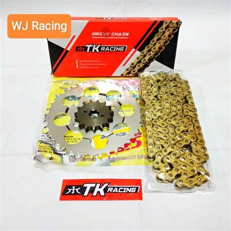 Jual Gear Set SSS Rante TK Racing Supra X Lama 428 HSL Gold Di Seller