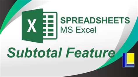 ms excel subtotal feature youtube