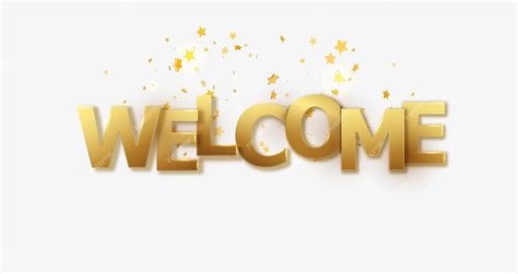 Premium Vector Welcome Sign Letters With Confetti Star Background