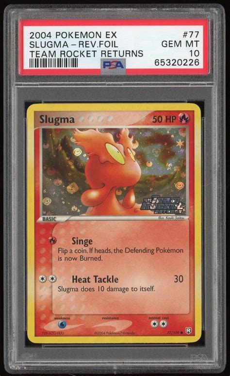 Slugma 2004 Ex Team Rocket Returns 077109 Reverse Holo Price Guide
