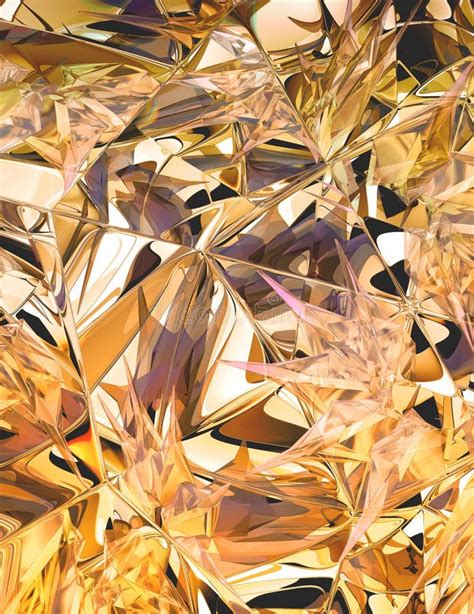 Diamond Structure Extreme Closeup And Kaleidoscope Stock Illustration