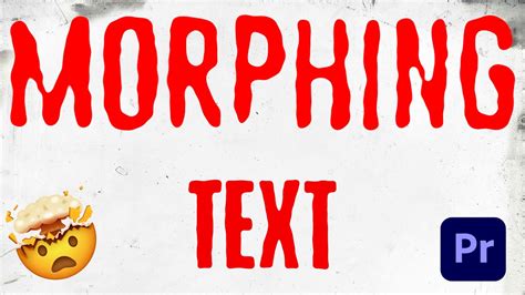 Easy Morphing Text Effect In Adobe Premiere Youtube