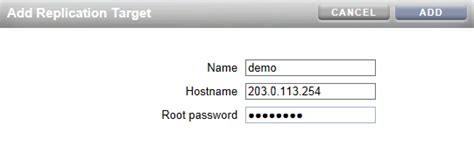 创建复制目标 bui oracle® zfs storage appliance 管理指南，发行版 os8 8 0