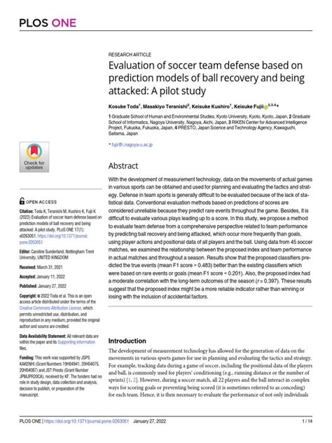 Evaluation Of Soccer Team Defense Based On Prediction Models Of Ball
