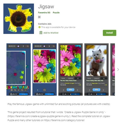 Create A Jigsaw Puzzle Game In Unity Faramira
