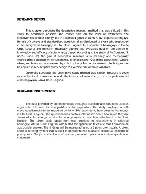 Research Design And Research Instruments Pdf