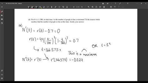 Ap Calculus Bc 2018 Frqs Youtube