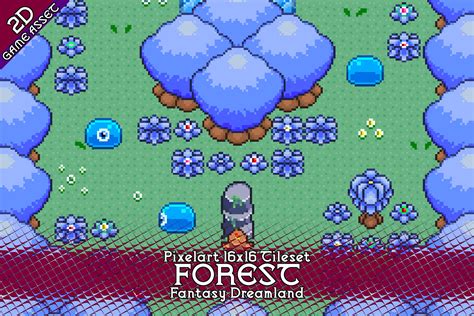 2D TopDown Forest Tileset Fantasy Dreamland 2D Environments Unity