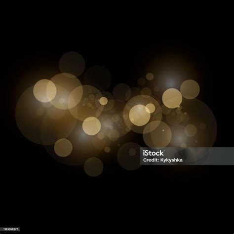 Ilustración De Luces Doradas Fondo Concepto De Luces De Navidad
