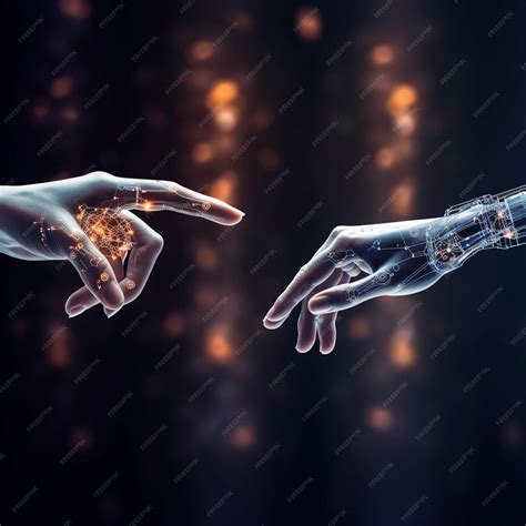 premium ai image interpretation of the creation of adam with a