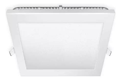 Panel Led W Embutir Cuadrado X Cm Color Blanco Luz Calida K Mercadolibre