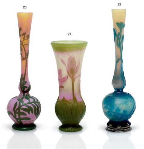 Daum Wheel Carved Cameo Glass Vase Circa 1900