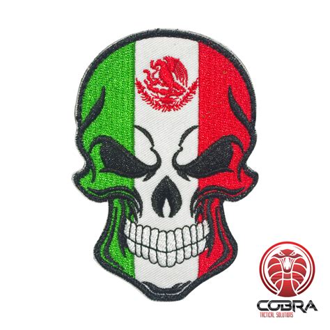 Skull Flag Italy Embroidered Patch Velcro Military Airsoft