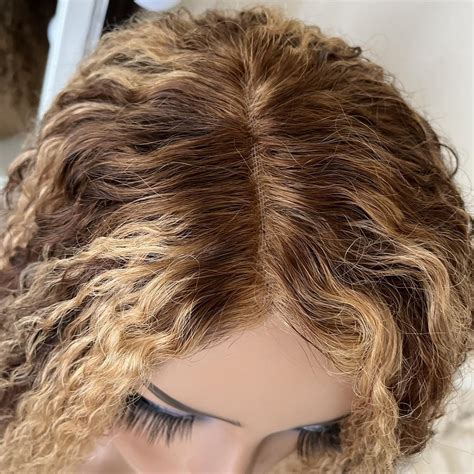 Mongolian Kinky Curly Lace Front Wig Golden Depop
