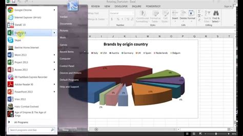 excel magic spinning chart vba youtube