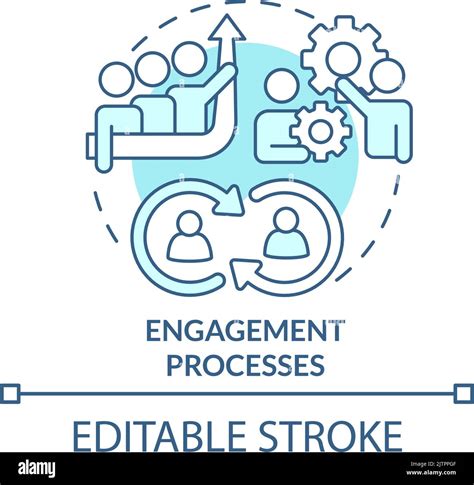 Engagement Processes Turquoise Concept Icon Stock Vector Image Art