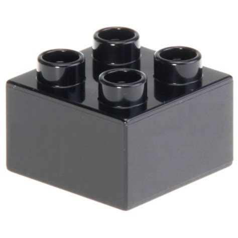 Lego Duplo Brick 2 X 2 3437 Black Decotoys