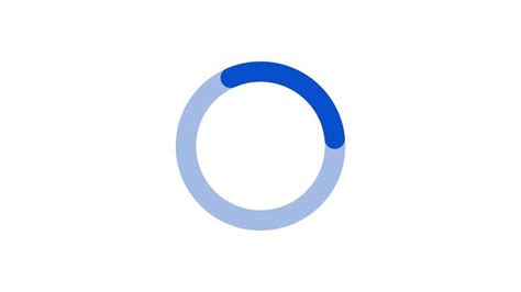 blue circular loading progress indicator on white background 60630097