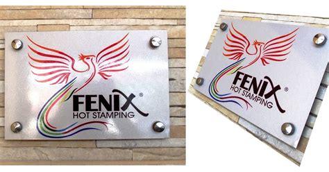 Etiquetas Termocolantes Fenix Placa De Metal Personalizada