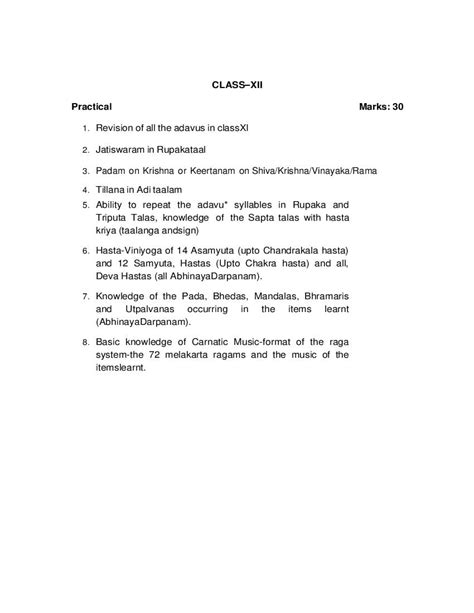 Cbse Class 11 Dance Syllabus 2025 New Download Pdf Here Aglasem