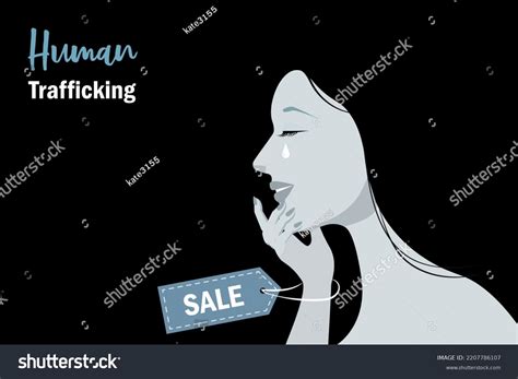 Human Trafficking Prostitution Sexual Harassment Violence Stock Vector