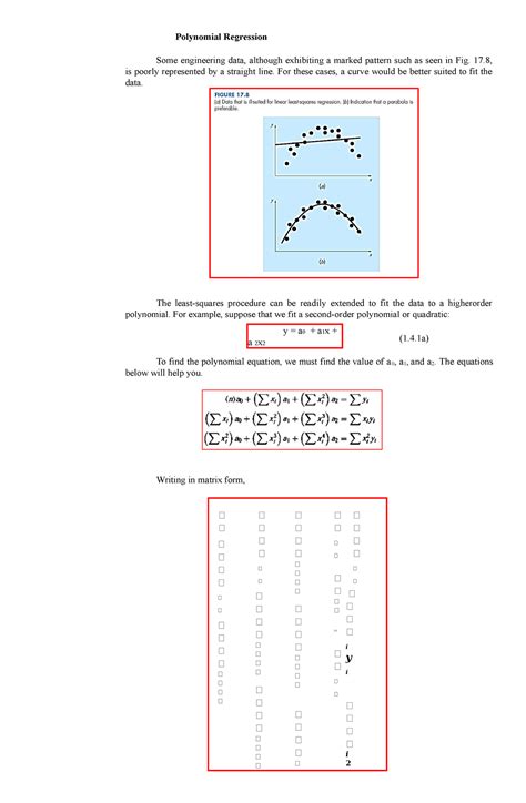 Polynomial Regression Polynomial Regression Some Engineering Data Although Exhibiting A