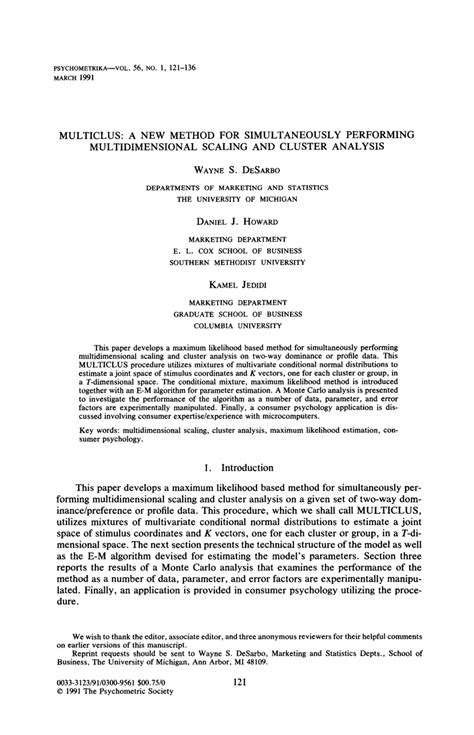 pdf multiclus a new method for simultaneously performing