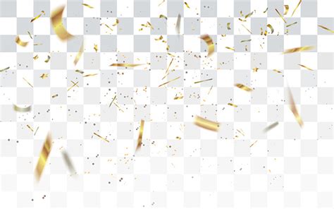 현실적인 떨어지는 Bokeh 골든 색종이 투명 바둑판 무늬 배경에 고립 벡터 일러스트입니다 개체 그룹에 대한 스톡 벡터 아트 및