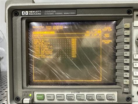 Hp 35670a Dynamic Signal Analyzer Opt Uk4 1d2 1d3 An2 Novus Ferro Pte Ltd