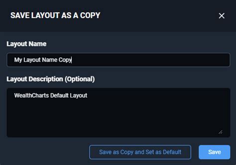 Saving Importing And Exporting Layouts Knowledgebase WealthCharts