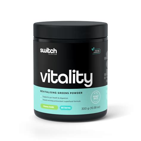 Vitality Switch 30 And 60 Serves Super Greens Wholefood Powder Keto