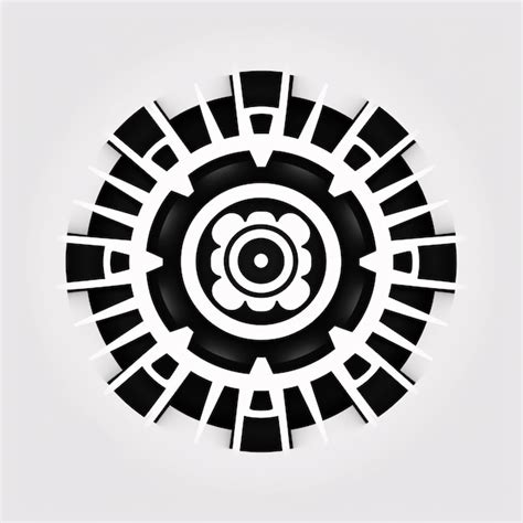 Premium Photo A Black And White Circular Design
