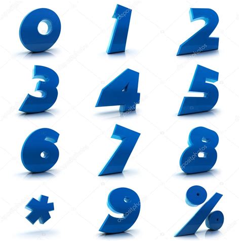 Numbers Set Stock Photo Paviems
