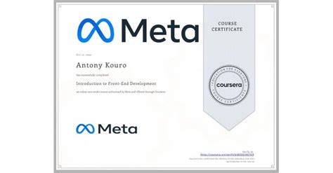 Antony Kouro On Linkedin Completion Certificate For Introduction To Front End Development