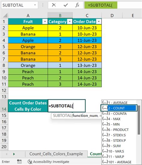 Count Cells By Color In Excel Methods Examples How To Do