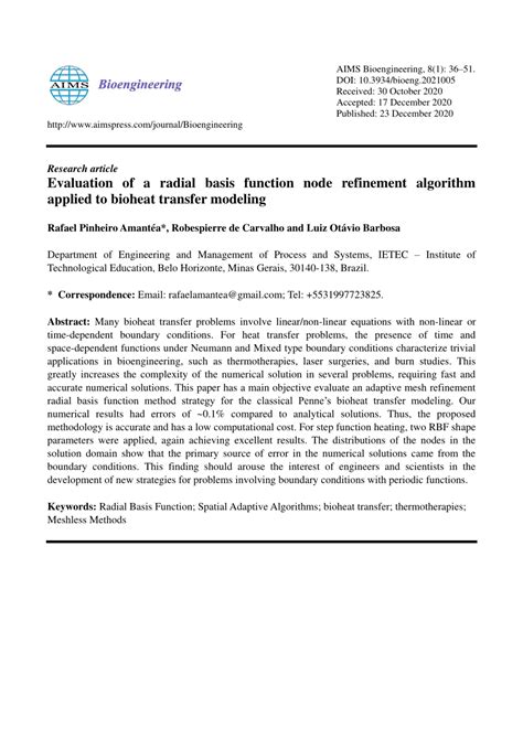 pdf evaluation of a radial basis function node refinement algorithm