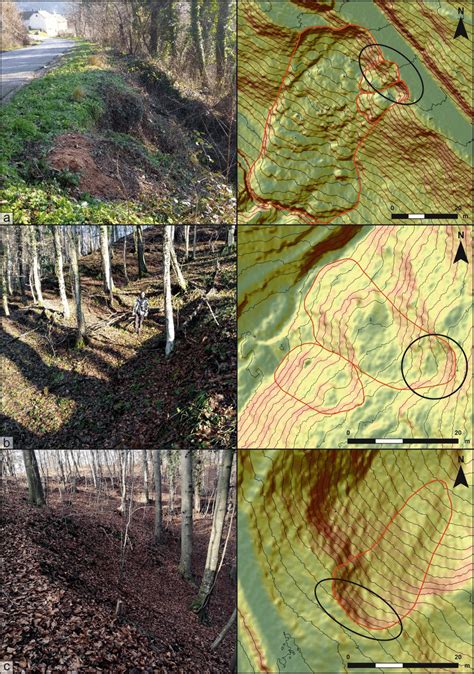 Examples Of Landslides Identified On The Lidar Dtm Derivatives And