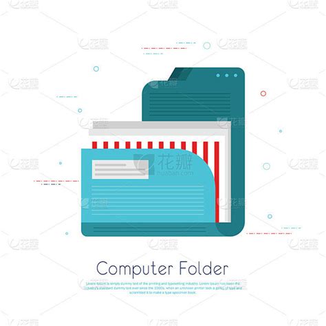 文件文件夹平面矢量图标股票插图