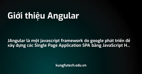 giới thiệu angular